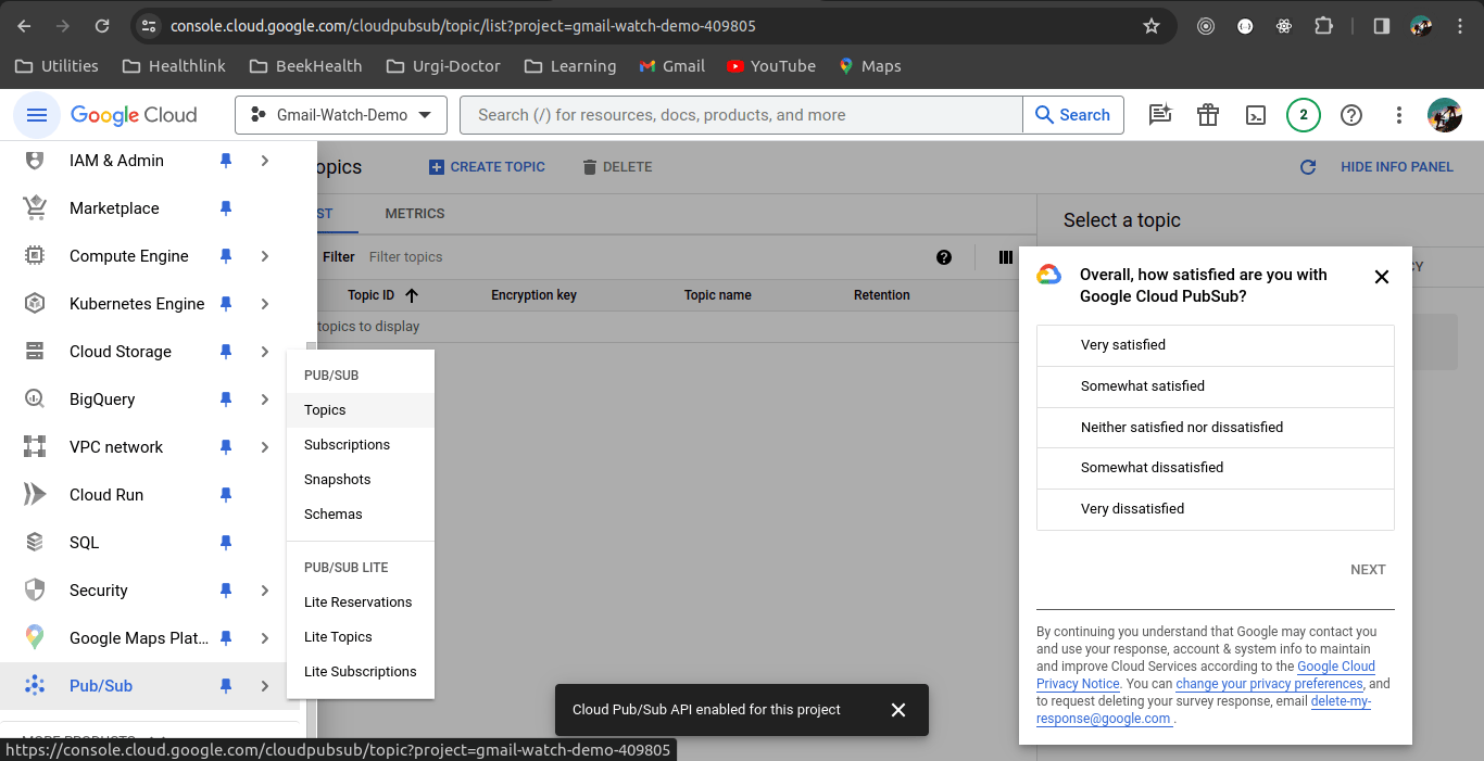 Google Pub/Sub for Efficient Gmail Management with Django